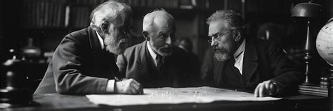 Old German Physicists Testing Theories Quantum Physics Premium Ai Generated Image