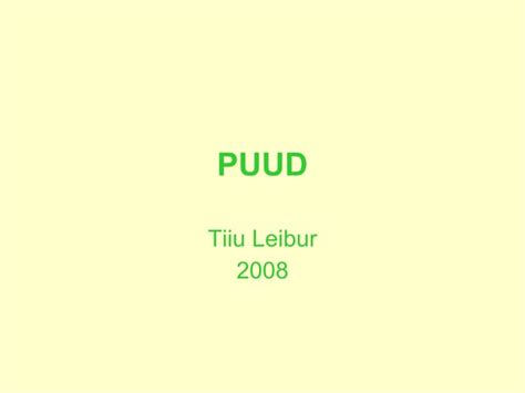 Puud Ppt