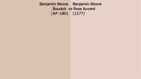 Benjamin Moore Boudoir Vs Rose Accent Side By Side Comparison