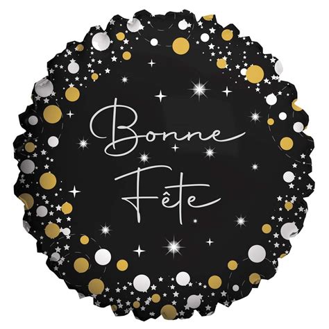 Bonne Fête Round Foil Balloon 18 Inches Party Expert