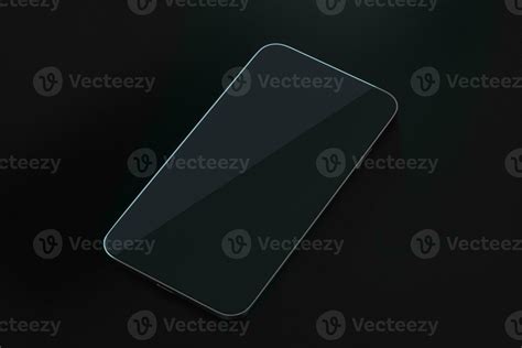 The Black Mobile Phone On The Black Table D Rendering Stock Photo At Vecteezy