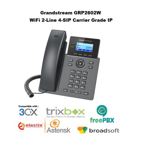 Jual Grandstream Grp2602w Wifi 2 Line 4 Sip Carrier Grade Ip Phone