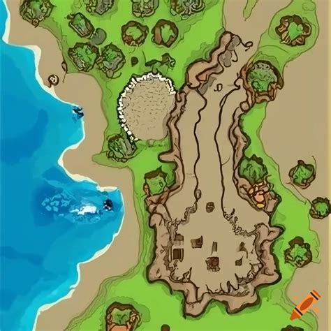 Detailed Fantasy Rpg Map With Castle And Swamp On Craiyon
