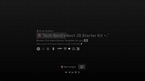 Technerd Nextjs Starter Template Nextjs Full Stack Starter Mongoose
