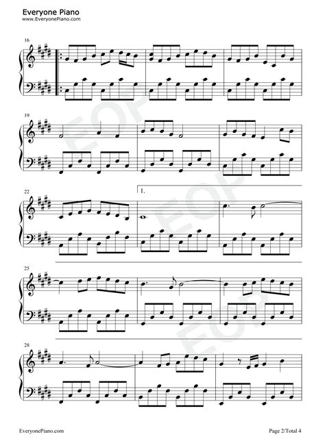 双星情歌 许冠杰 鬼马双星插曲五线谱预览2 钢琴谱文件（五线谱、双手简谱、数字谱、midi、pdf）免费下载