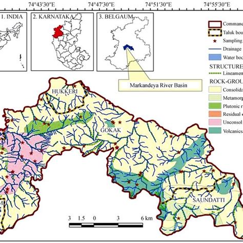 Location Map Of The Markandeya Command Area Showing Drainage Pattern Download Scientific