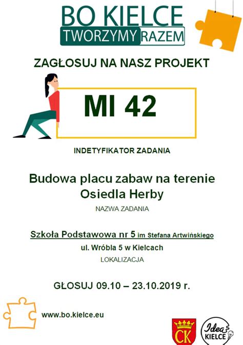 BUDŻET OBYWATELSKI Szkoła Podstawowa nr im Stefana Artwińskiego w Kielcach