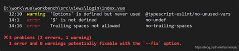 Vue中通过配置eslintrcjs文件来解决编译时出现的no Trailing Spaces、no Undef等错误error Failed To Load Parser Vue