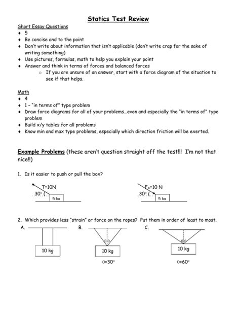 Statics Test Review