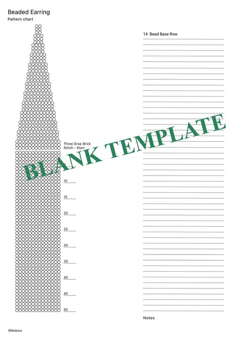 Bead Base Row Template Nine Different Blank Templates For Etsy