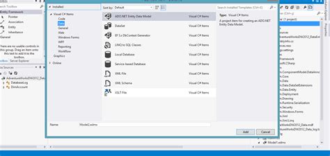 Yazılım Günlügüm Entity Framework Projesi Ve Data Model Oluşturma