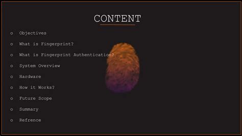 Fingerprint Authentication Using Biometric And Aadhar Card Fingerprint Pptx Operating