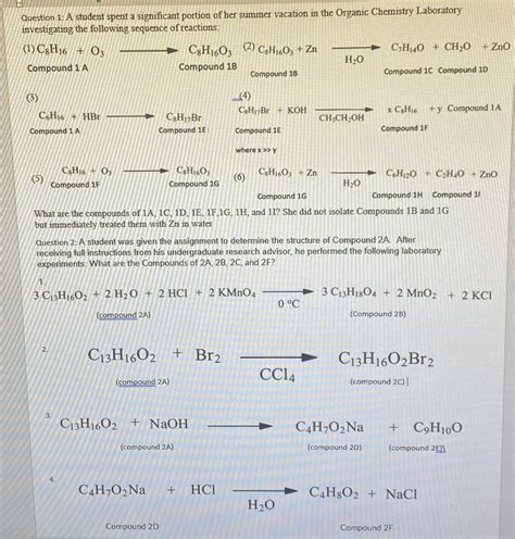 Solved Question 1 And 2 Identify The Structures Of 1a 1c 1d 1e