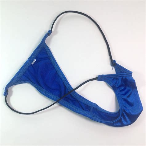 G205y K205 Mens Micro Bikini String Waist Shiny Satin Knit Nylon