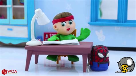 کارتون خمیر بازی قهرمانان کوچک یادگیری اعداد انگلیسی فیلو