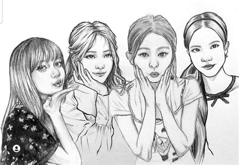Blackpink Kpop Drawings Beauty Art Drawings Pencil Drawing Images