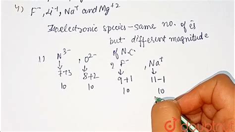 The Isoelectronic Set Of Ions Is 12 Classification Of Elements And