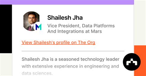 Shailesh Jha Vice President Data Platforms And Integrations At Mars