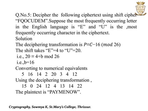 Mathematics Cryptography Pptx