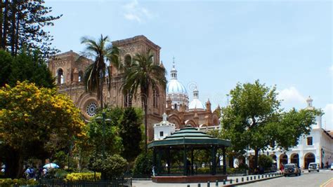 Park Calderon And New Cathedral In Cuenca Ecuador Stock Photo Image