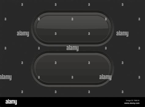 Black 3d Interface Buttons Stock Vector Image And Art Alamy