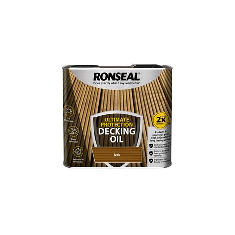 Ronseal Ultimate Protection Decking Oil Teak 2 5l Master Homevalue