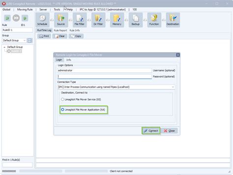 how to do a basic copy operation with limagito file mover