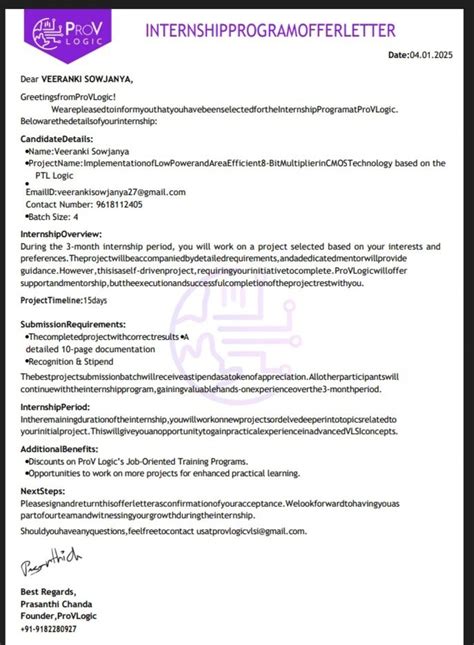 veeranki sowjanya on linkedin provlogic internshipopportunity vlsi