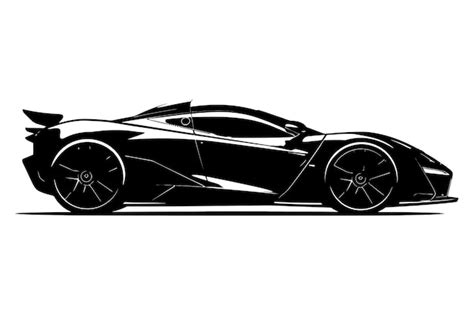 Hypercar Car Silhouette Vector Premium Ai Generated Vector