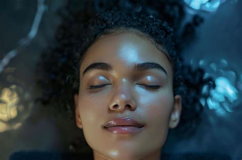 Premium Photo Relaxed Woman Lying In Spa Salon With Closed Eyes