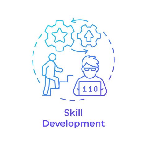 Skill Development Blue Gradient Concept Icon Hackathon Benefit Improve Technical Skills Round