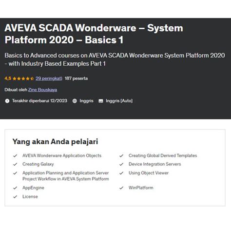 Jual Aveva Scada Wonderware System Platform 2020 Basics 1 Kab