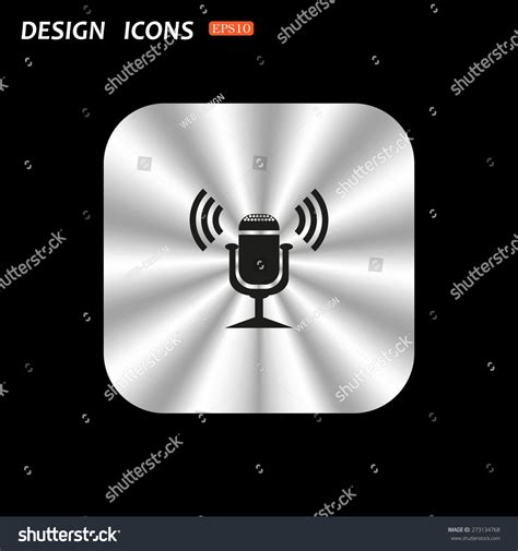 Metal Square Rounded Corners Button On Stock Vector Royalty Free