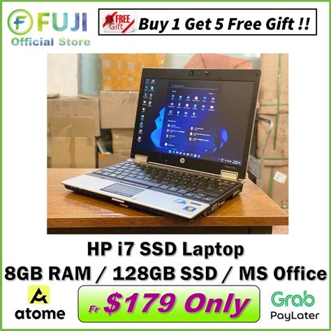 HP Intel I Laptop GB RAM GB SSD Windows Free MS Office Fast Boot Up Lowest