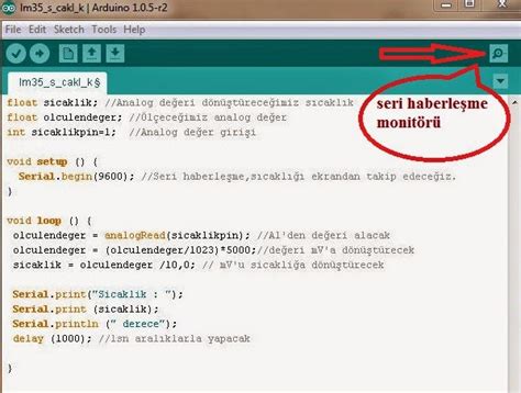 Yaseminden İnciler Arduino Lm35 Sıcaklık Sensörü Ile Termometre