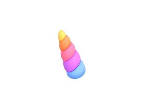 Prop207 Rainbow Unicorn Horn 3d Model Cgtrader