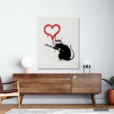 Banksy Love Rat 2004 Banksy Art Graffiti Original Handmade Art For