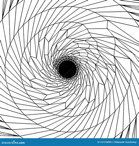 Tunnel Or Wormhole 3d Surface Tunnel Grid Texture Vector Stock Vector