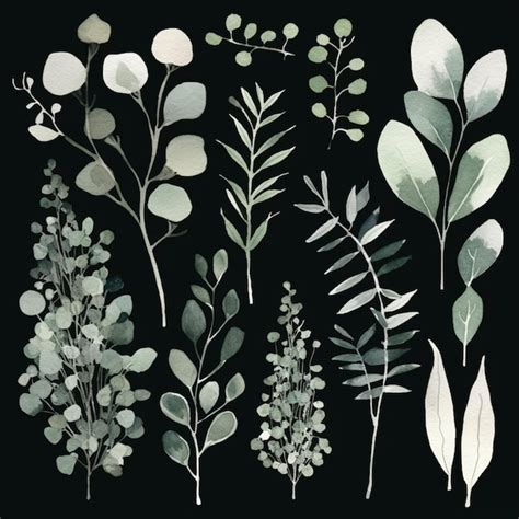 Premium Ai Image A Close Up Of A Bunch Of Different Types Of Leaves