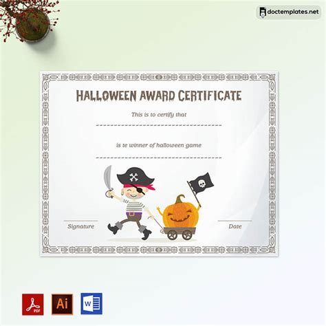 Halloween Award Certificates 20 Best Templates