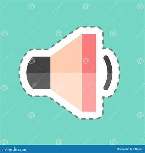 Sticker Line Cut Speaker 1 Suitable For Web Interface Symbol Simple