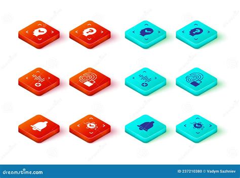 Set Motion Sensor Voice Recognition Rejection Voice Fingerprint With Lock Face And Icon