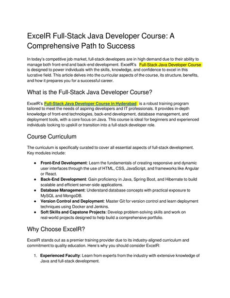 Ppt Full Stack Java Developer Course Powerpoint Presentation Free