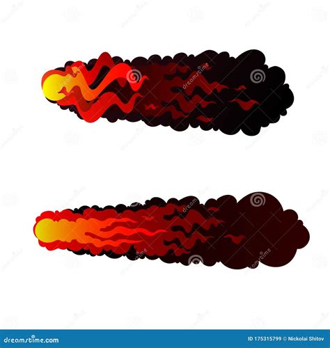 Projectiles Vector Illustration Labeled Physical Force Trajectory