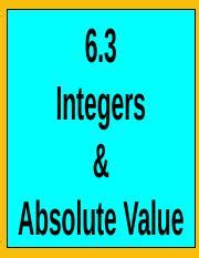 Understanding Integers And Absolute Value A Comprehensive Guide Course Hero