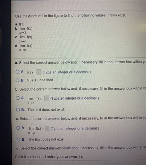 Solved Use The Graph Off In The Figure To Find The Following