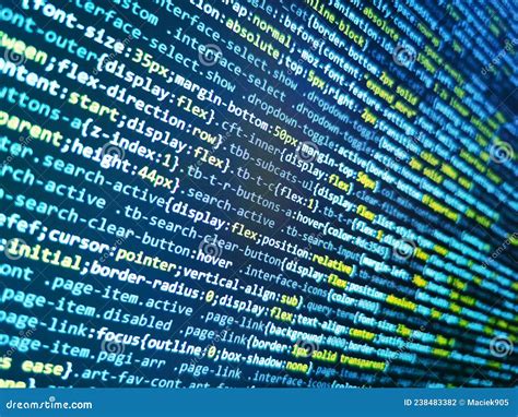 Web Server Data On A Monitor Abstract Source Code Background Letters
