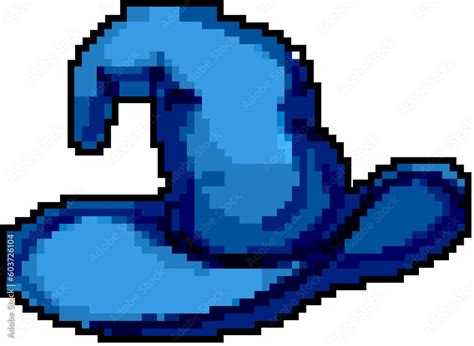 Vetor De Magic Wizard Hat Game Pixel Art Retro Vector Bit Magic Wizard