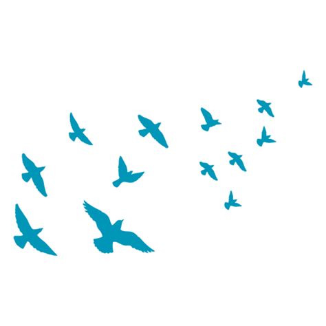 Diseño PNG Y SVG De Vinilo Decorativo Pájaros Voladores Para Camisetas