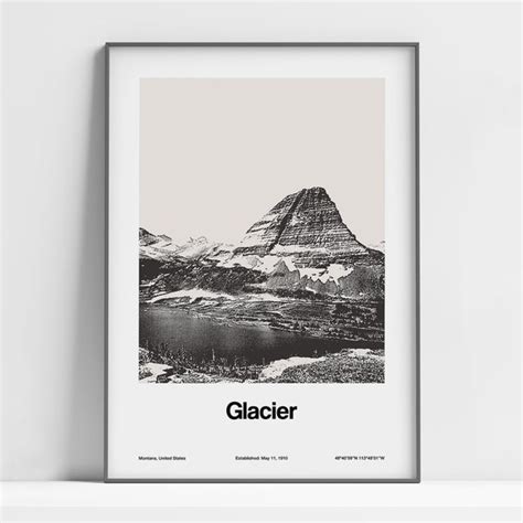 Glacier National Park Art Etsy